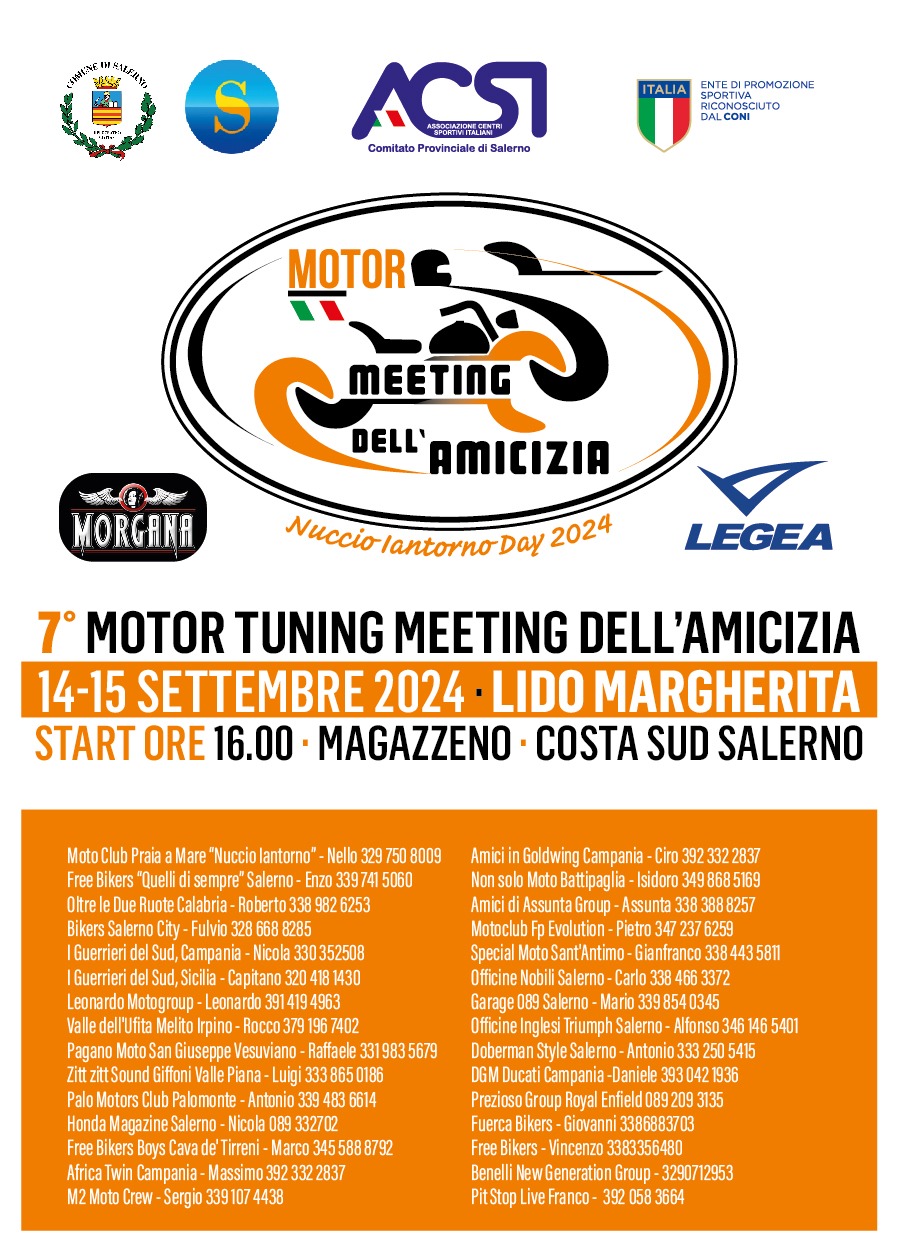 Settima Edizione Motor Meeting dell'Amicizia a Salerno: Passione e ...